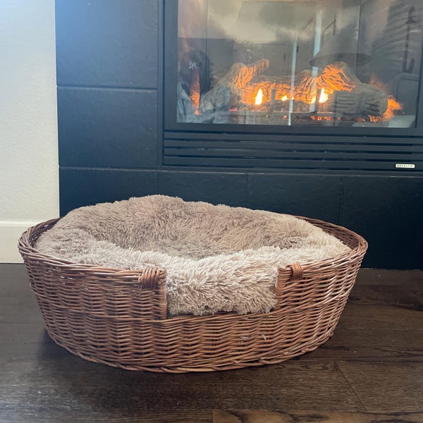 Shallow Laundry Basket, Handwoven Storage Basket, Oval Laundry Basket ...