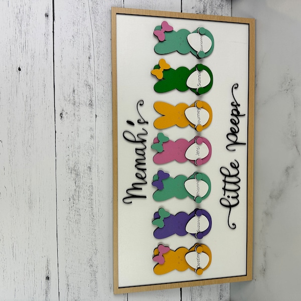 My Peeps, Personalized Sign Also "our Peeps" Available on the File ...