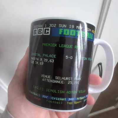 Personalised Retro Ceefax Mug Teletext Sports Coffee / Football Match ...