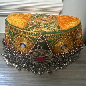 Traditional Embroided PTM Style Round Cap for Men. Size 21, 22 & 22.5 ...