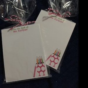 Personalized Teacher Notepad School Notepad Teacher Gift Personalized ...