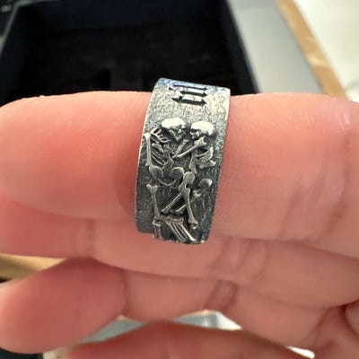 Koi Fish Sterling Silver Mens Ring, Engraved Mens Engagement Ring ...