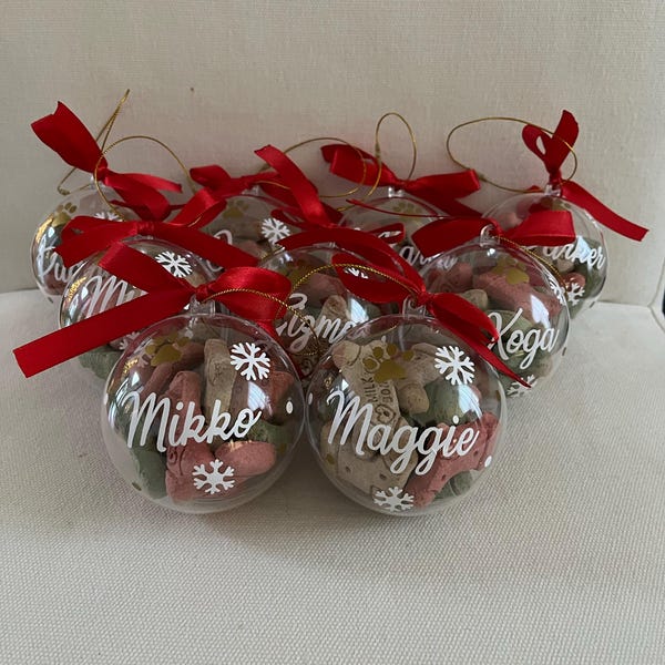 Custom Clear/transparent Christmas Ornaments – Fillable & Openable – 7 ...