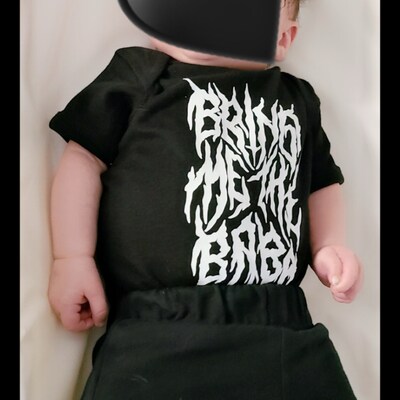 Baby Omens Baby Bodysuit Metalcore Parody Trendy & Alternative Style ...