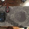 Moon Topographic Map Desk Mat, Large Gaming Mousepad, Black Desk Pad ...