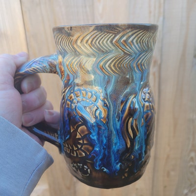 12 Oz Medium Mug, Porcelain, Texture, Ceramic Mug, Pottery Mug, Tea Mug ...