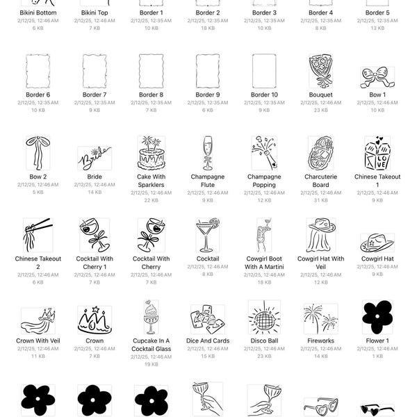 Hand Drawn Wildflower SVG Bundle, Handdrawn Flower Doodles, Poppy PNG ...
