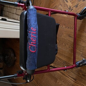 Personalized Rollator Walker Identification Backrest Bar Cover, Elderly ...