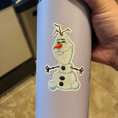 Olaf Frozen Vinyl Sticker Zen Glitter Rainbow Waterproof - Etsy