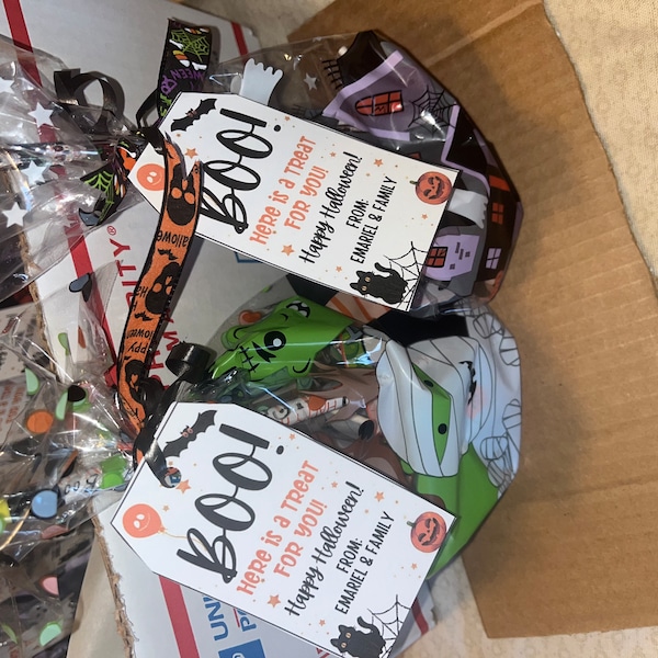 Halloween Favor Tags, Boo Gift Tags, Trick or Treat Favor Tags, Treat ...