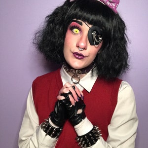 SPIKE Black Heart Eye Patch - Etsy UK