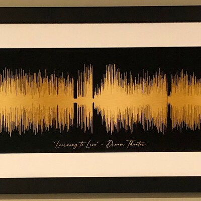 8th Anniversary Gift Bronze Anniversary Gift Song Sound Wave Wedding ...