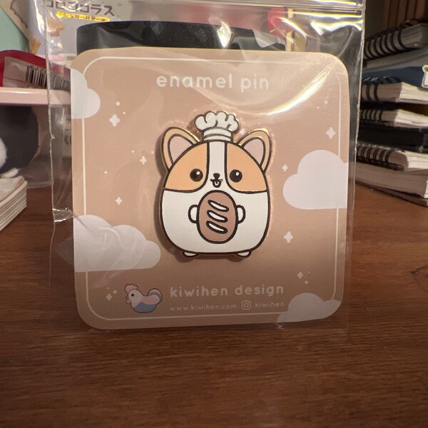 Bread Baker Corgi Pin, Corgi Pin, Enamel Pin, Bread Pin, Baker Pin - Etsy