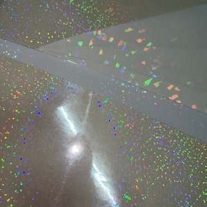 Plaid Holographic Transparent Self Adhesive Overlay Film A4 Sheet Vinyl ...
