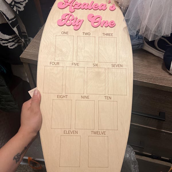 First Year Surf Photo Board, the Big One Party Decor, My First Wave ...