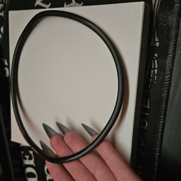 6mm Curved Matte Black Stainless Steel Locking Eternity BDSM Collar ...