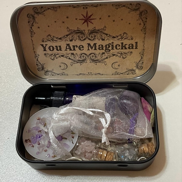 Witch Self Care Tin: Self Love Spell, Witchcraft Altar & Travel Tin ...