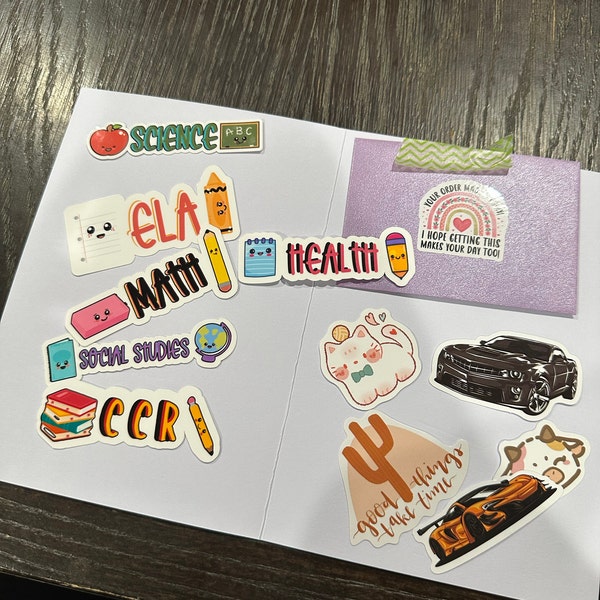 Custom Notebook Labels for School / Notebook Decoration Stickers ...
