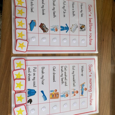 Personalised Morning Routine Chart, Bedtime Routine, Daily Routine, SEN ...