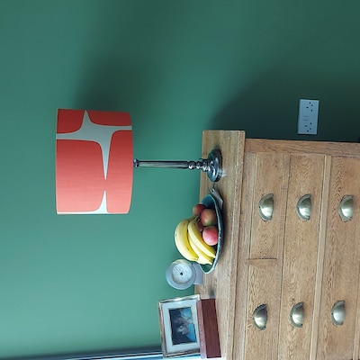 Scottish White Red Lampshade, Table Floor Lamp / Ceiling Pendant Small ...