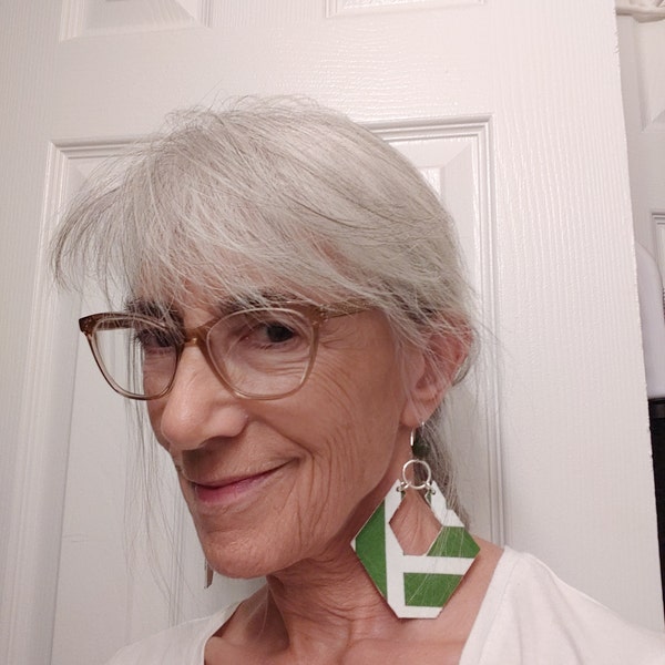 Textured Fabric Earrings | Leather Jewelry | Drop Earrings | Handmade ...