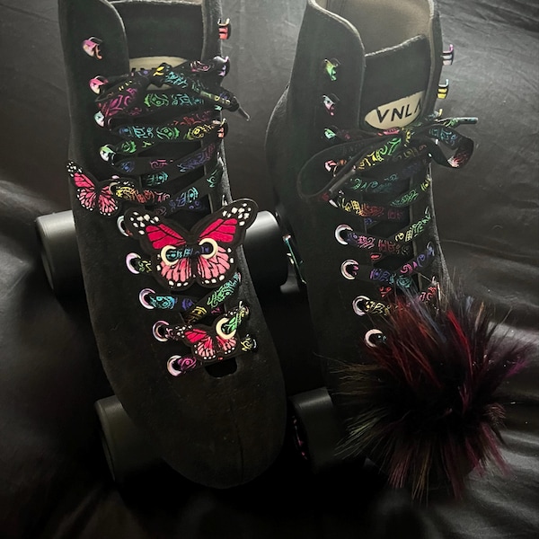 Goth Skull Roller Skate Wings | Skate Accessories | Roller Derby - Etsy