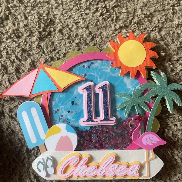 The Big One Cake Topper, Two the Sea, First Wave, Surfer Cake Topper ...
