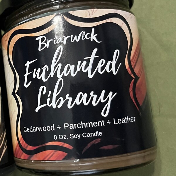 Enchanted Library Candle- Fantasy Inspired- Soy Vegan Candle - Etsy