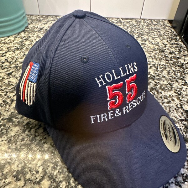 Fire Fighter Department, Fire & Rescue Trucker Cap, Puff Embroidery ...