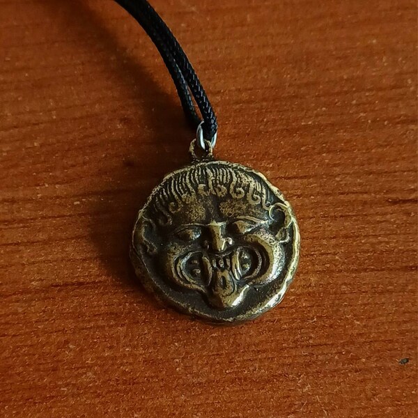 Zeus Lycaeus and God Pan Silver Coin Pendant Necklace, Arcadian Coin ...