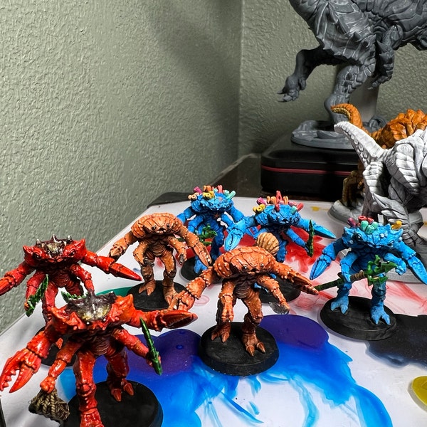 Crab Folks DND Miniature Set Dungeons and Dragons D&D Dnd Monsters ...