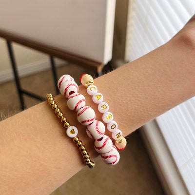 12mm Acrylic Baseball Beads, Sports Beads, Baseball Team Beads, Beads ...