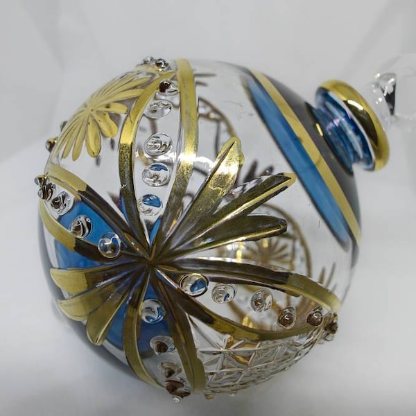 Set of 5 Egyptian Hand Blown Glass Ornaments Decorative by Gold Mouth Blown Decorative Ornaments ...