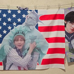 Seventeen Hoshi Horanghae Pose Flag Banner, Hoshi American Tapestry ...