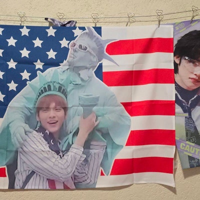 Seventeen Hoshi Horanghae Pose Flag Banner, Hoshi American Tapestry ...