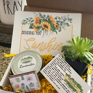 Box of Sunshine, Thank You, Thinking of You, Encouragement Gift, Cheer ...