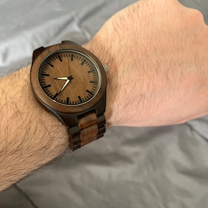 Men's Wood Watch, Engraved Watch, Anniversary Gift for Him ...