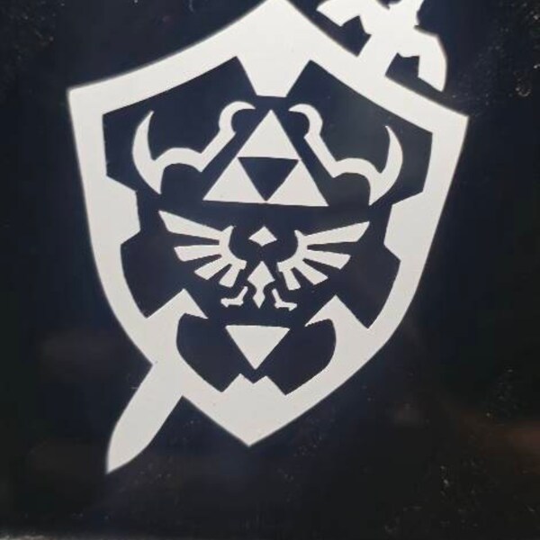 Legend of Zelda Master Sword and Shield Logo Vinyl Decal Sticker - Etsy