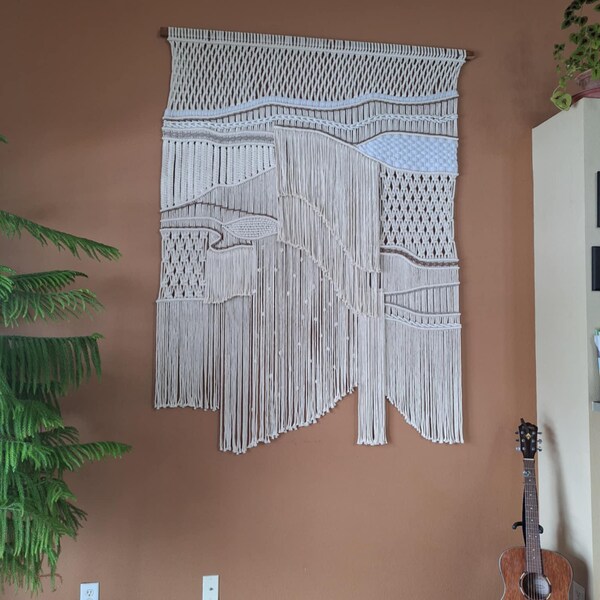 Extra Large Macrame Wall Hanging, Abstract Textile Art for Interior ...