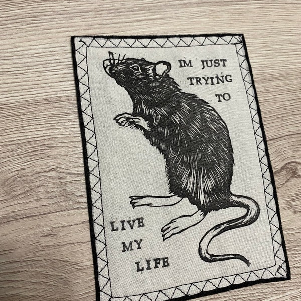 Handmade Rat Patch - Rat Patch - Rat Accessories - Animal Patches ...