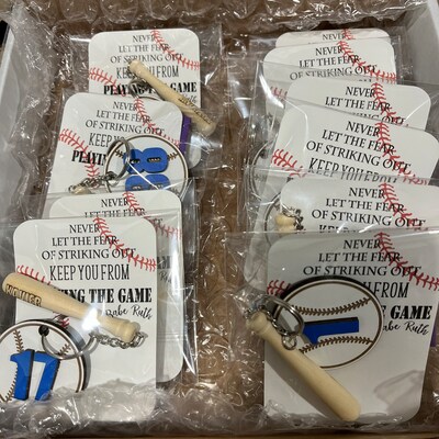 Baseball Swag Baseball Keychain Team Gifts Bag Tags Stocking Stuffer ...
