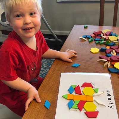 7 Insect Bug Pattern Block Tangram Puzzles Printable Digital Download ...