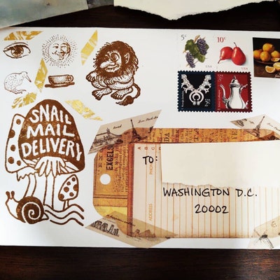 Snail Mail Delivery Rubber Stamp, Snail Mail Stamp, Pen Pal Stamp ...