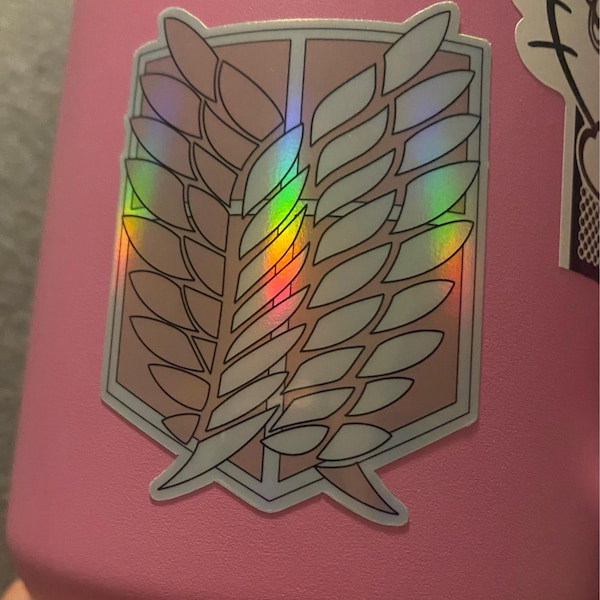 AOT Scouts Regiment Pink Holographic Sticker - Etsy