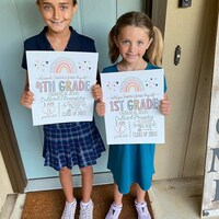 Boho Rainbow First Day of School Sign 1st Day of School Back - Etsy