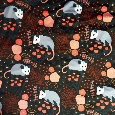 Possum Fabric Awesome Possum by Allieleigh Possum Nocturnal Animals ...