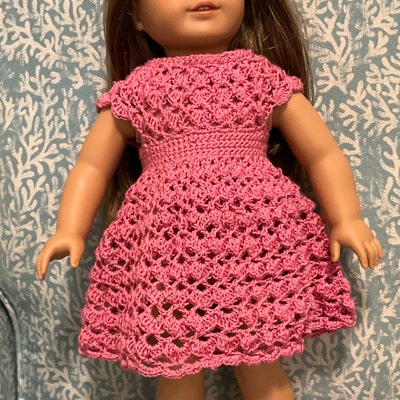 18 Inch Doll Clothes Pattern, Crochet Doll Dress, 18 Inch Doll Outfits ...