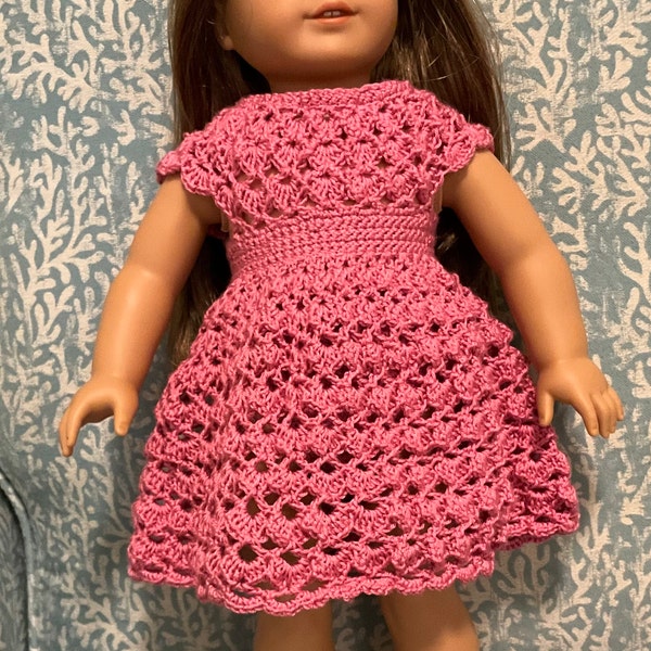 18 Inch Doll Clothes Pattern, Crochet Doll Dress, 18 Inch Doll Outfits ...