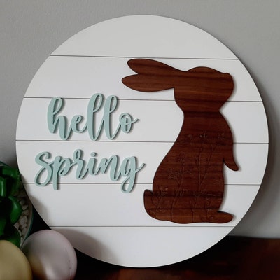 SVG Spring Rabbit Easter Bunny Flowers Floral Bunny SVG PNG Files ...