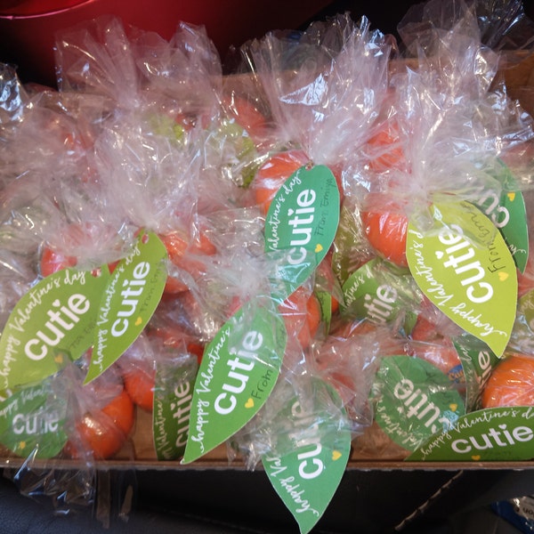 Cutie Valentine. Healthy Non Candy Valentine. Mandarin Orange Fruit ...